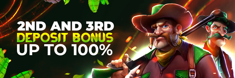 2nd and 3rd Deposit Bonus Up To 100%