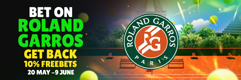 Roland Garros: 10% Free Bet